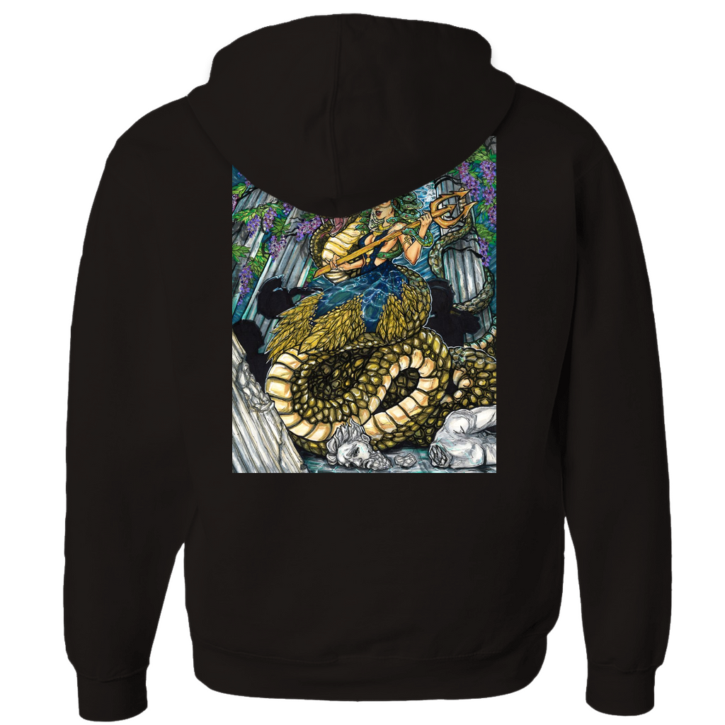 Medusa's Revenge Zip-up Hoodie in Black – Hardcore Vigilante Studios